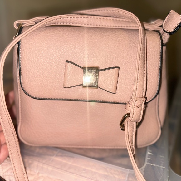 Bags | Elegant Pink Bow Accent Womens Bag | Poshmark